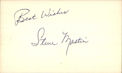 Steve Mastin Signed 3x5 Index Card Cut 1968-72 Leesburg A's Birmingham ...