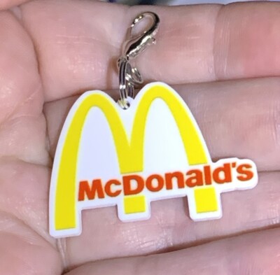 Acrylic McDonald’s Sign Charm Zipper Pull & Keychain Add On Clip!! | eBay