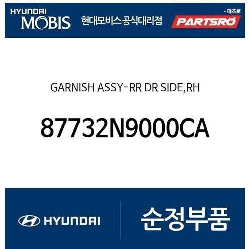 🚀FREE DHL 87732N9000CA Rear RIGHT Door Molding PASSENGER SIDE For ...