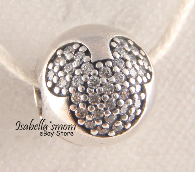PANDORA 791449CZ Charm Bead Clip Disney Mickey Mouse Pave Zirconia 925 ...