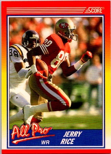 1990 Score All Pro Jerry Rice #590 San Francisco 49ers NFL Football ...