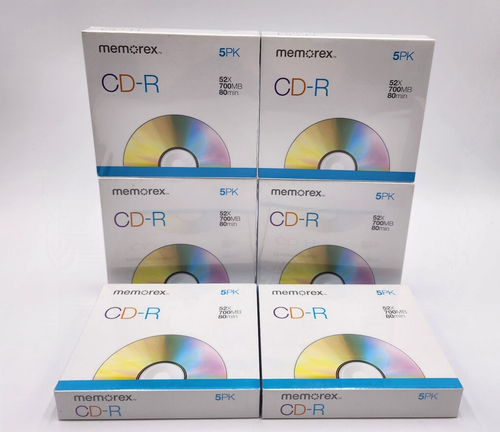 6x Memorex Cool Colors CD-R 52X 700MB 80 min (5 Pack) **Brand New** | eBay