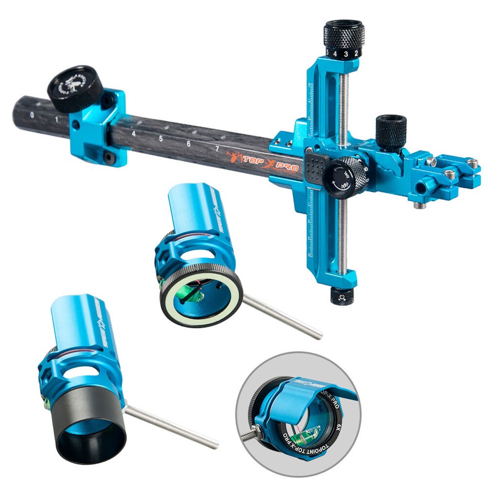 Compound Bow Sight 9" Carbon Bar Scope Sight 2x 4x 6x 8x Lens RH LH ...