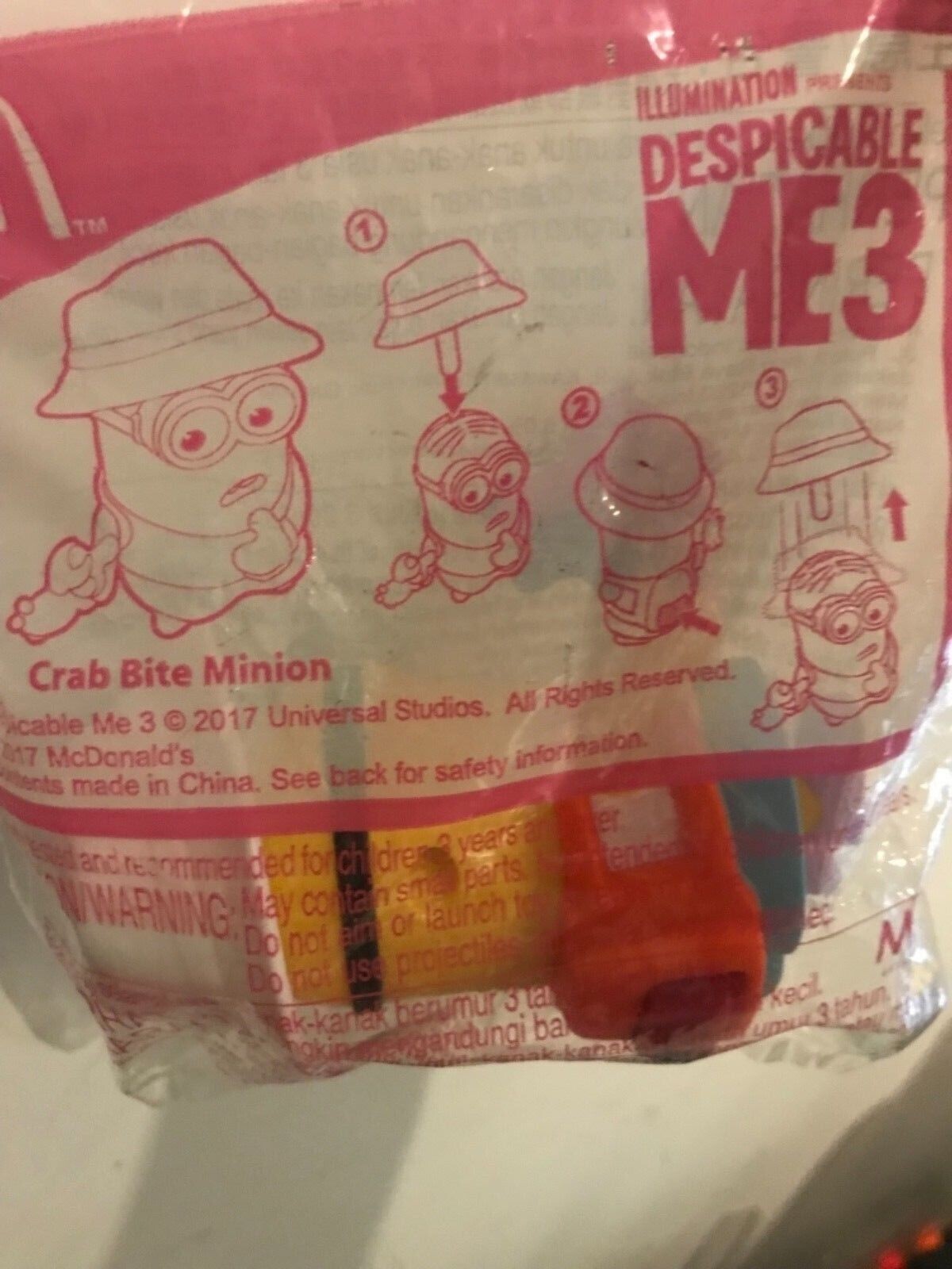 Crab Bite Minion mcdonald happy meal new toy 2017 | eBay
