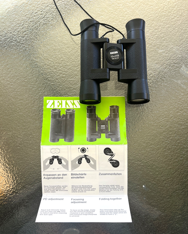 ZEISS 10 x 25 B Binoculars Compact Black Vintage Classic Lens 10x ...