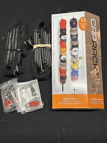 Cap rack by perfect curve two pack holds 18 hats over the door hat ...