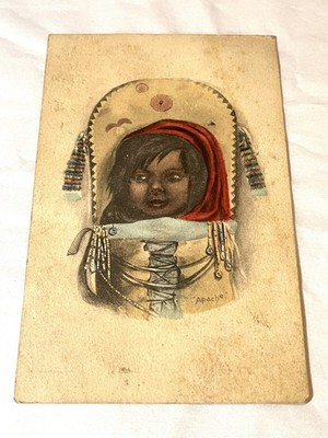 Vintage Postcard Native American Apache Baby On Cradle Board | eBay