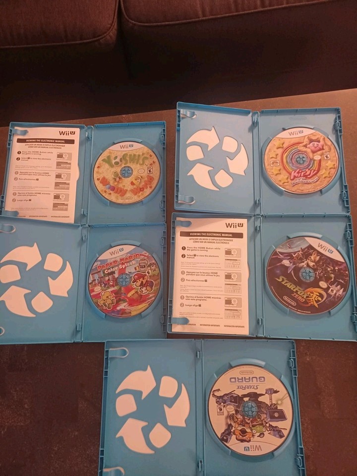 Wii-U Game Lot Yoshi Wooly World, Kirby Rainbow Curse, Paper Mario ...