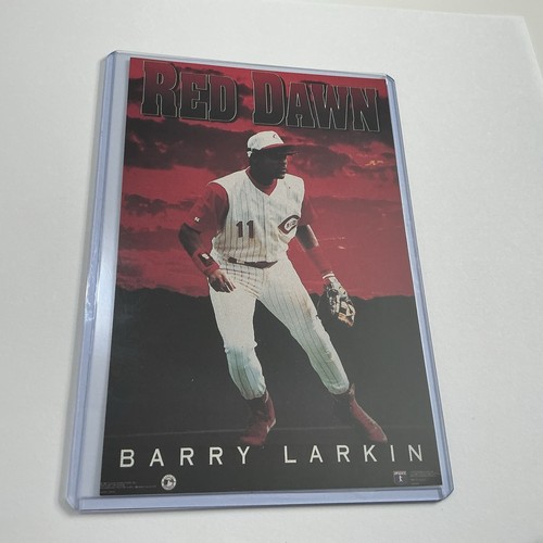 Vintage Barry Larkin “Red Dawn” CINCINNATI REDS 4" X 6" PROMO Poster ...