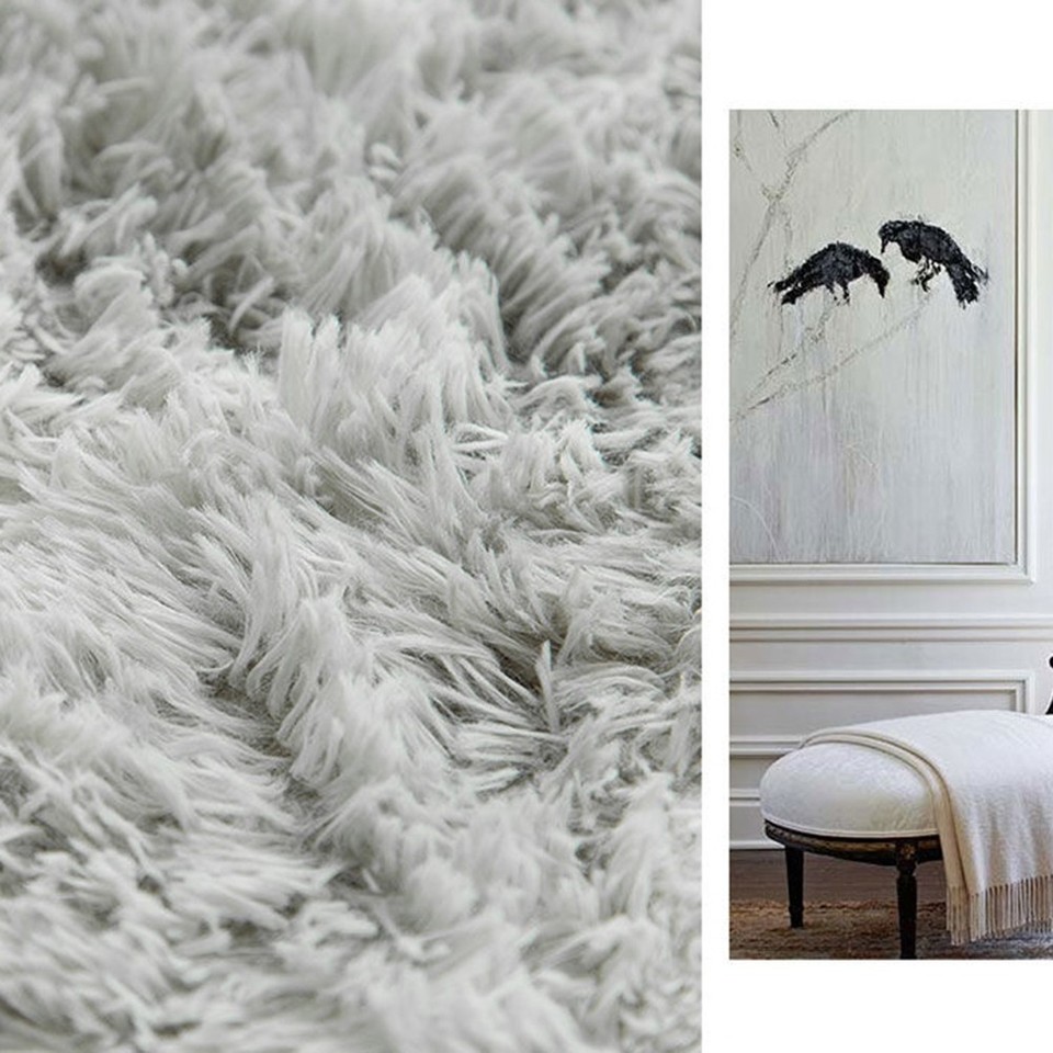 Anti-Slip Rugs Large Shaggy Rug Super Soft Mat Living Room Bedroom ...