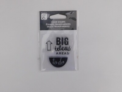 Studio G Clear Stamps Big ideas ahead, To do 1 set | eBay