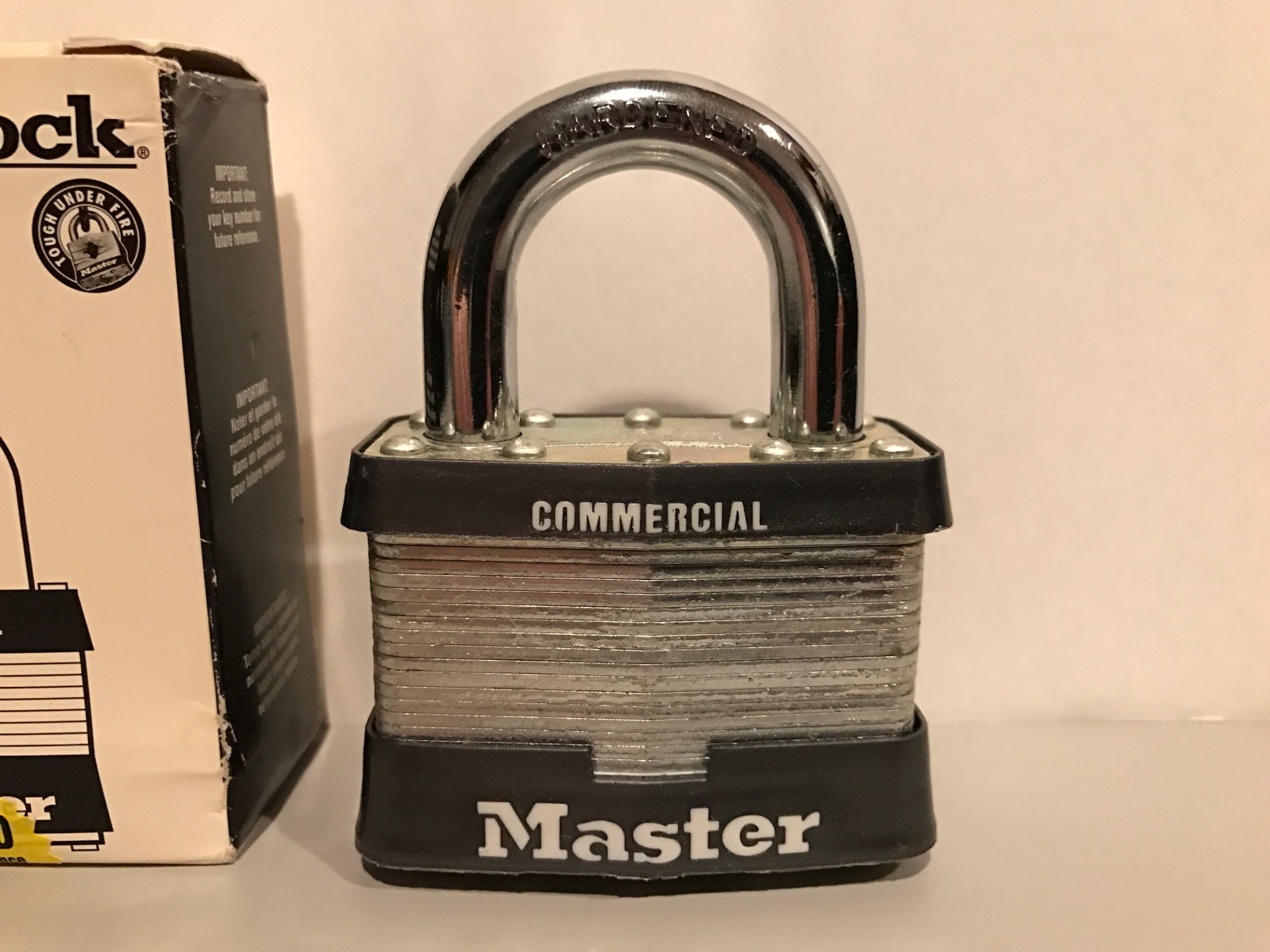 Master Lock Commercial Silver Pad Lock with Two Keys BRAND NEW IN BOX ...