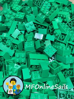 100 Green LEGO Basic Bricks 2x2 2x3 2x4 - Random Bulk Lot Big | eBay