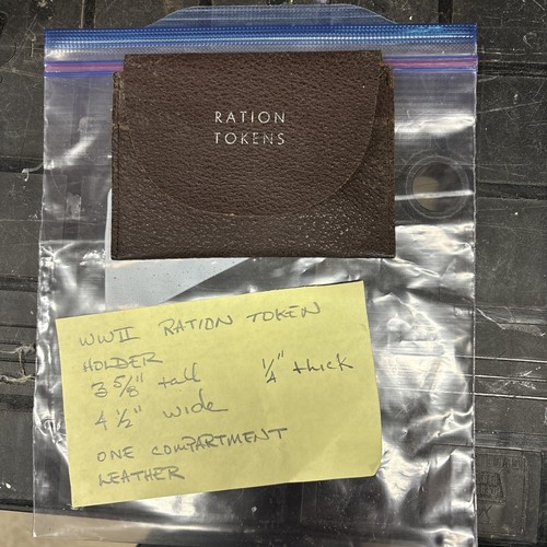 WWII WW2 War Token Ration Token Holder Original Genuine Leather | eBay