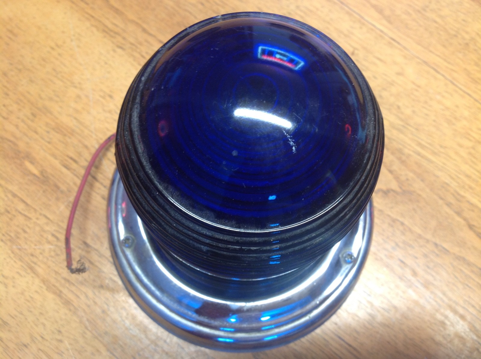 Safety 360 degree NOS lamp Light lens BLUE Glass Lens Truck Trailer ...
