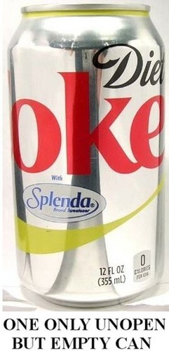 Diet Coke Coca-Cola “Splenda” Wal*Mart USA 2016 UNOPEN EMPTY 12oz 355ml ...