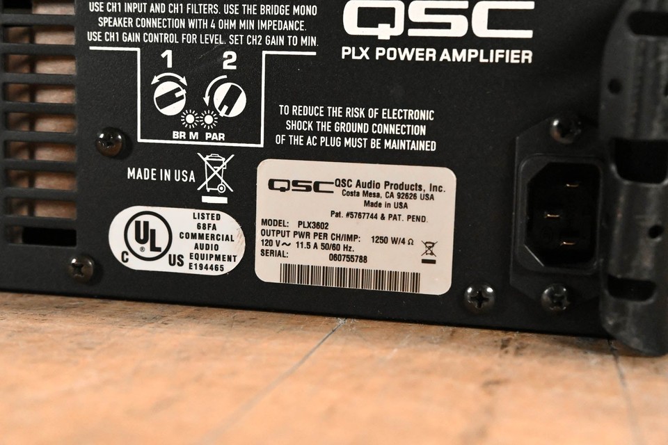 QSC PLX3602 2-Channel Power Amplifier CG01QGY | eBay