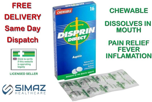 Disprin Direct 16 32 Tablets Dissolve in Mouth 300mg Asprn Pain Fever ...