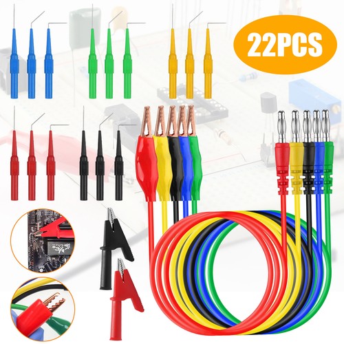 22Pcs Automotive Back Probe Kit Multimeter Test Leads Alligator Clips ...
