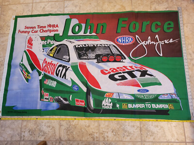 Vintage John Force Banner Flag Racing NHRA 3x5 Funny Car Champion ...