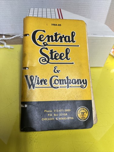 1985-85 CENTRAL STEEL & WIRE COMPANY Catalog Chicago | eBay