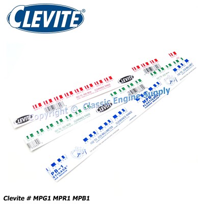 3 Pieces Of Clevite Plastigage - 1 Stick Each of Blue Green & Red | eBay