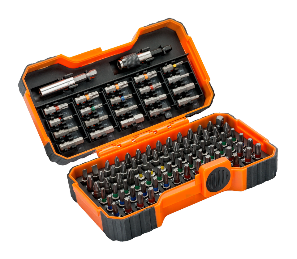 Bahco 59/S100BC 100 Piece Screwdriver Bit Set & Bit Holders SL/PH/PZ/TX ...
