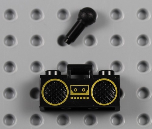 LEGO - Rapper Minifigure w/ Boombox & Microphone - Radio Rock DJ Band ...