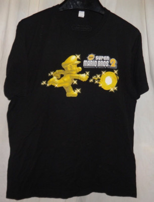 New Super Mario Bros 2 Video Game Nintendo 3ds PROMO Shirt Sz L Redmond ...