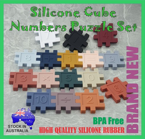 Sensory Montessori Connecting Soft Rubber Educational Kids Toy Number ...