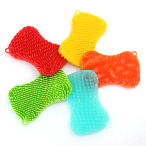 Korea Silicone Peanut Dish Wash Sponge Kitchen Cleaning Tool Rich ...