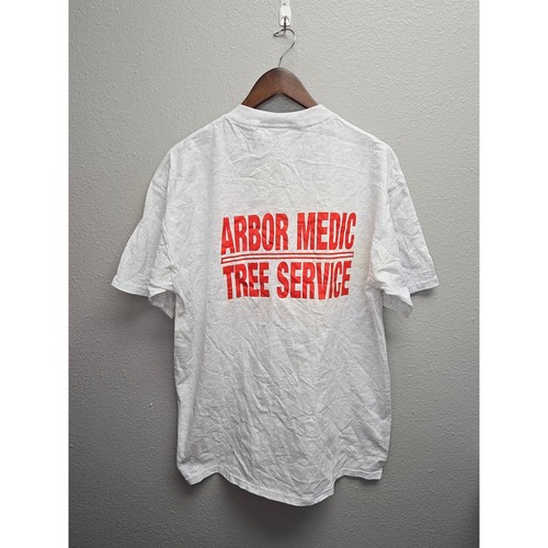 Arbor Medic Tree Service Gray Vintage Shirt Large Jerzees Graphic Tee ...