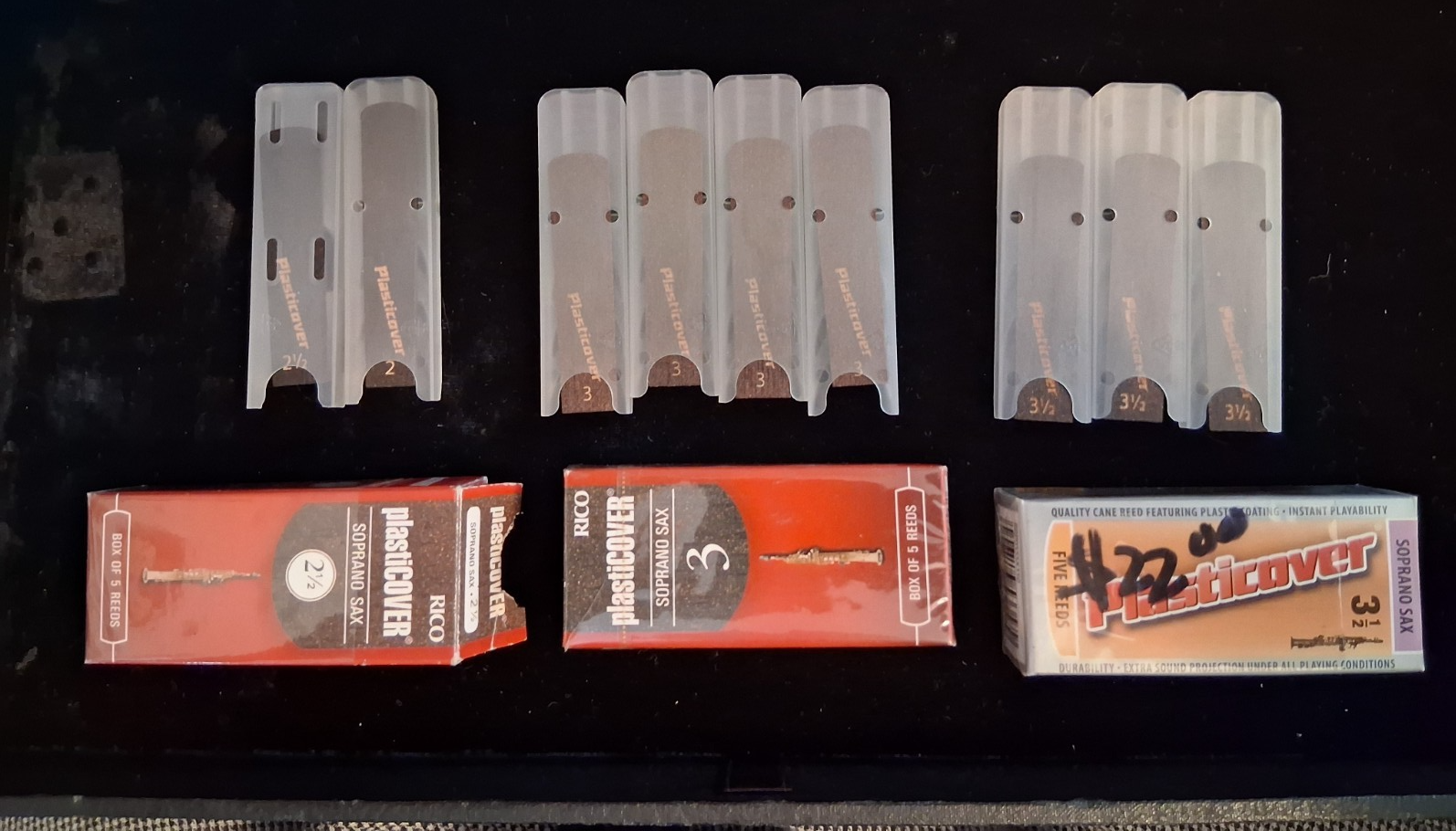 RICO SOPRANO SAX PLASTICOVER REEDS LOT OF 9- #2,#2.5,#3, #3.5 NEW | eBay