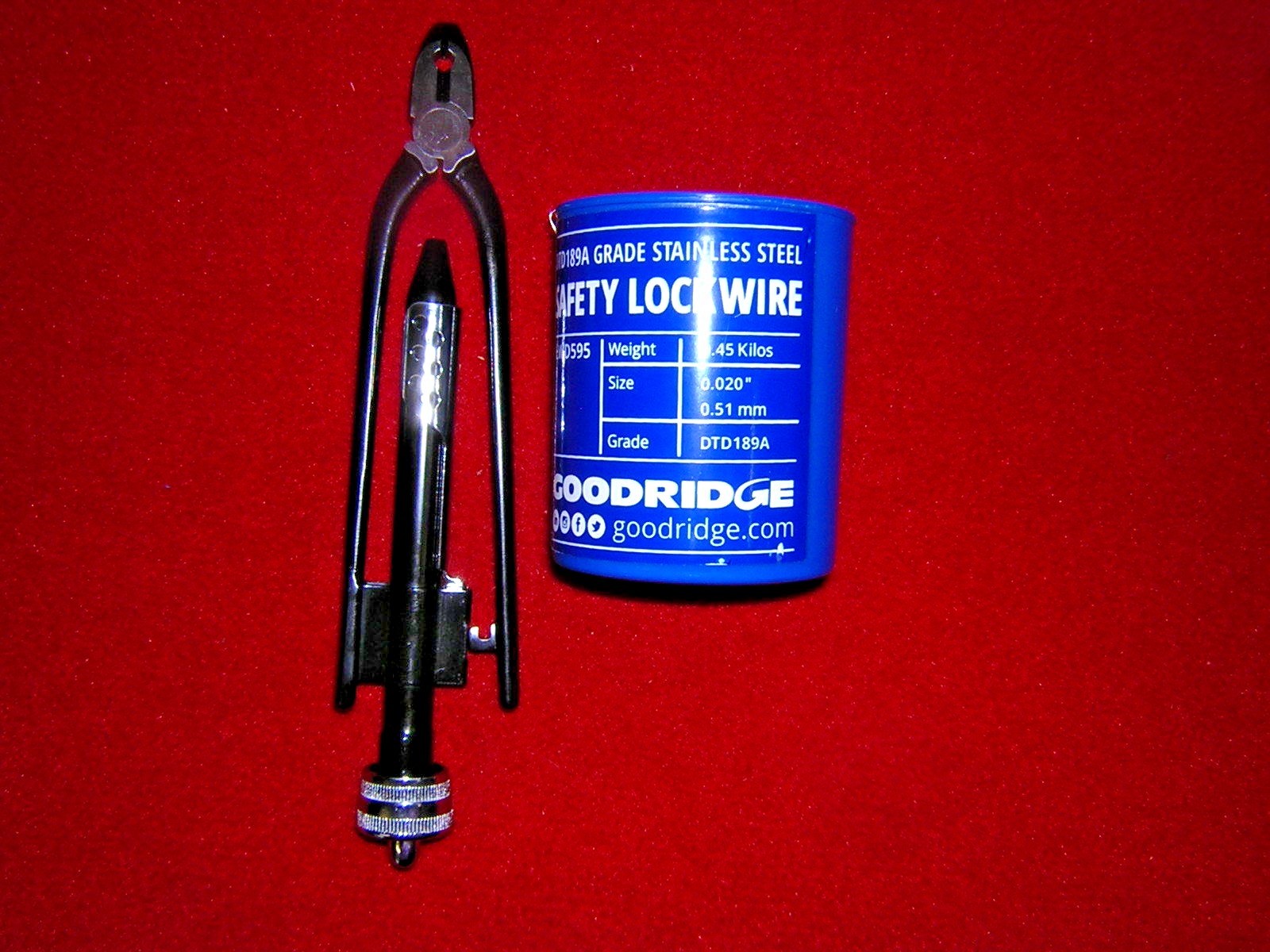 6" Locking Wire Pliers with 1.0mm Goodridge Stainless Steel Lock Wire ...