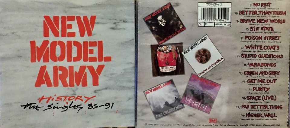 New Model Army History-The Singles 85-91 CD UK | eBay