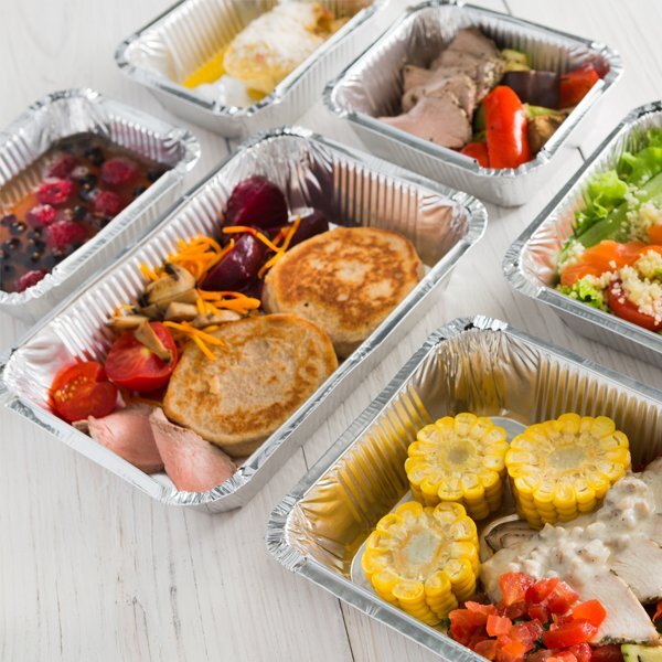 (Set of 900) Aluminium Foil Containers & Lids Disposable Takeaway 750ml ...