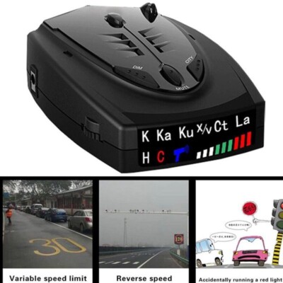 BLACK 360° Anti-Police GPS Camera Laser Radar Detector Voice Alert NEW ...