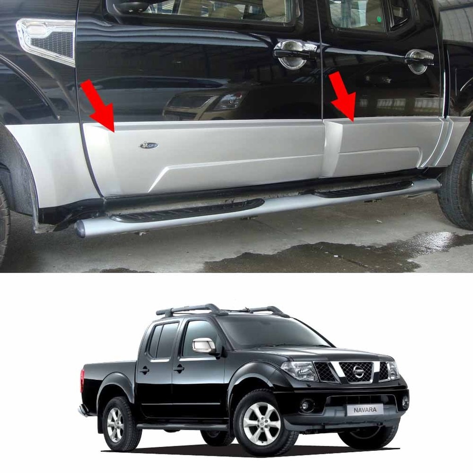 Body Cladding Side Molding Guard V3 Silver For Nissan Navara 4 Doors ...