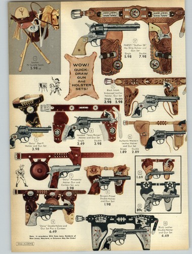 1956 PAPER AD 2 Pg Toy Holster Dragnet Gun Badge Machine Browning Type ...
