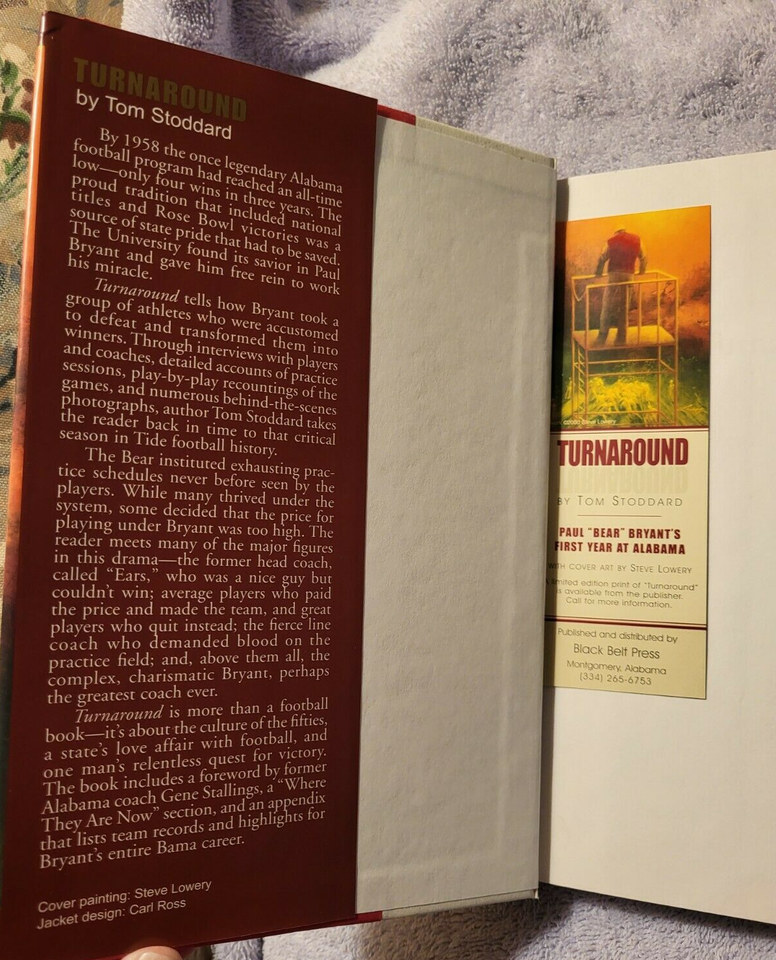 Turnaround: Bear Bryant's First Year at Alabama by Tom Stoddard (2000 ...