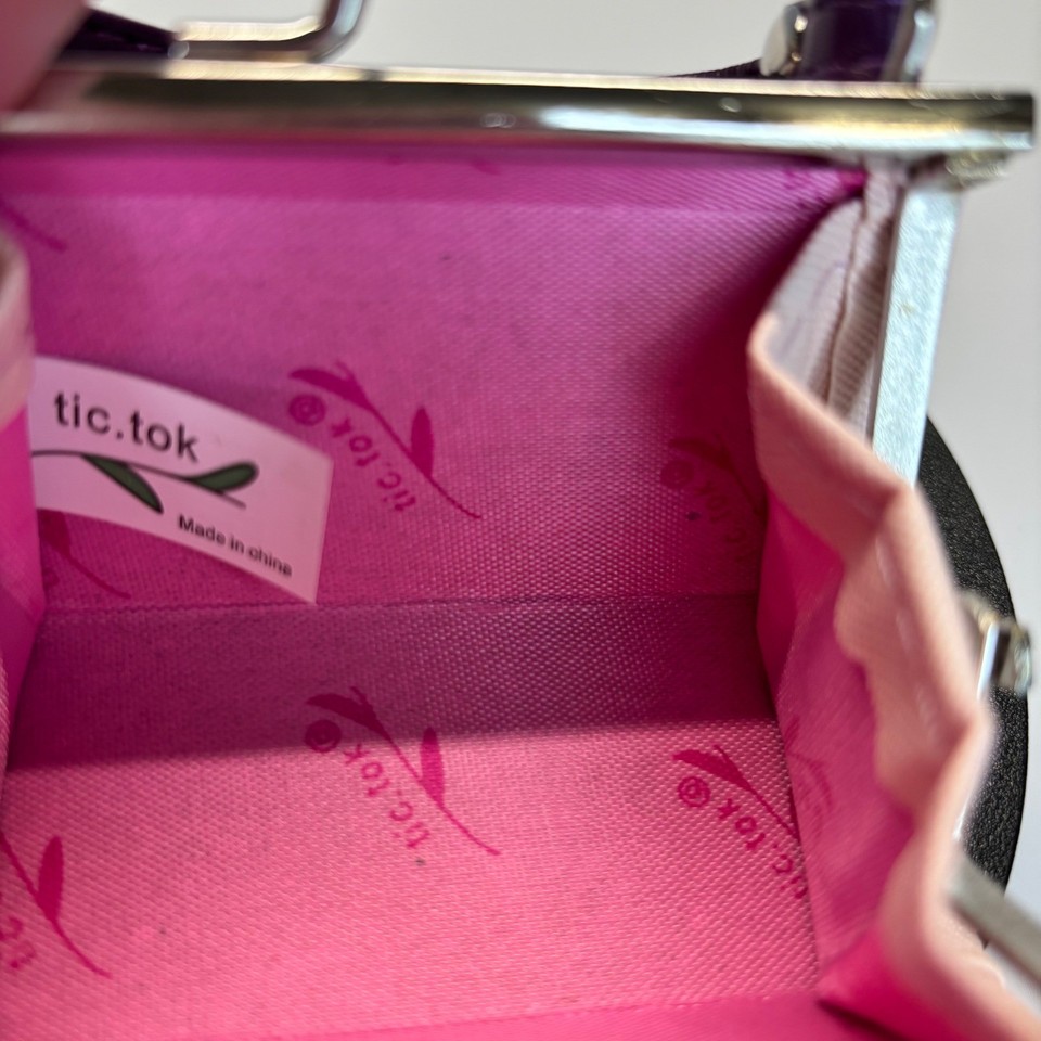 Mini Coin Purse TikTok Lipstick Kiss Clasp Dragonfly Print Small Bag ...
