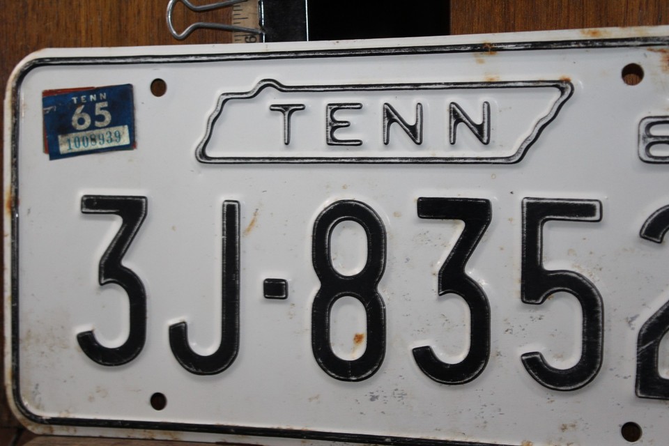 1962 Tennessee License Plate Knox County 3J-8352 (1965 Sticker) | eBay