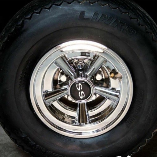 Chrome Golf Cart Hub Caps 8 inch Wheel Covers for EZGO, Yamaha, Club ...