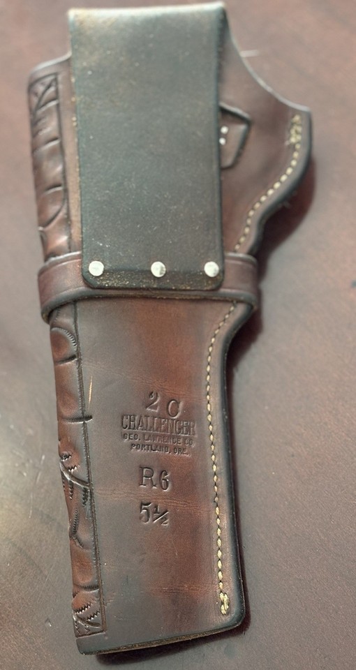 Vintage George Lawrence Co. 2C Challenger R6 Embossed Leather Holster 5 ...