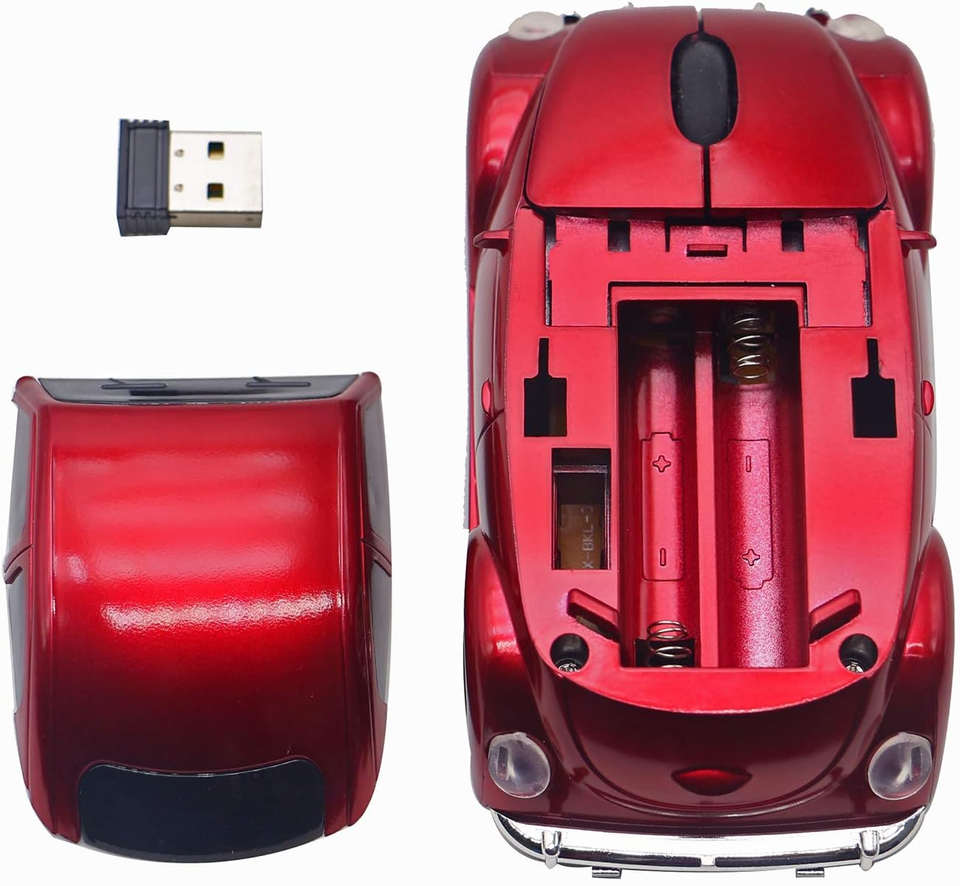 VW Beetle Wireless Sports Car Shape Mouse Mice Computer Laptop PC ...