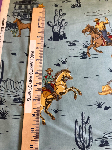MODA Saddle Ranch 100% med cotton fabric by the yard 3379017 Cowboy ...