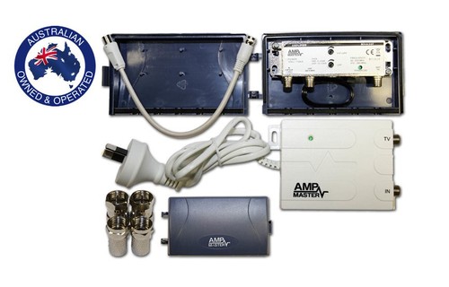 Masthead RF Amplifier with power supply UHF / VHF AMP MASTER™ | eBay ...