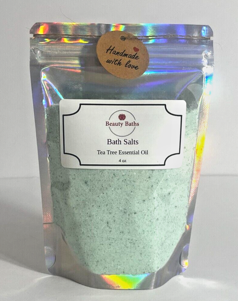 Tea Tree Bath Salts Epsom Salt bath soak gift for her therapeutic body ...