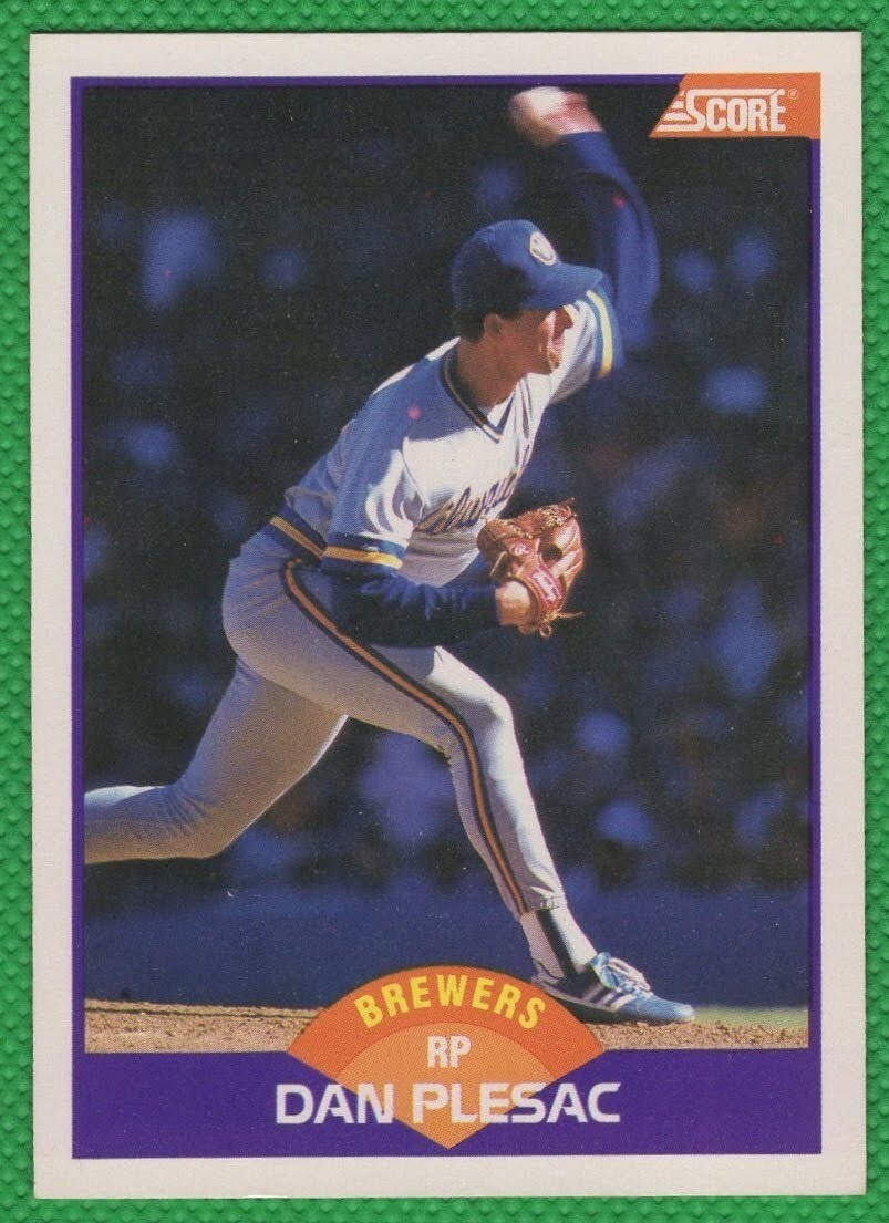 Dan Plesac - 1989 Score #320 - Milwaukee Brewers Baseball Card | eBay