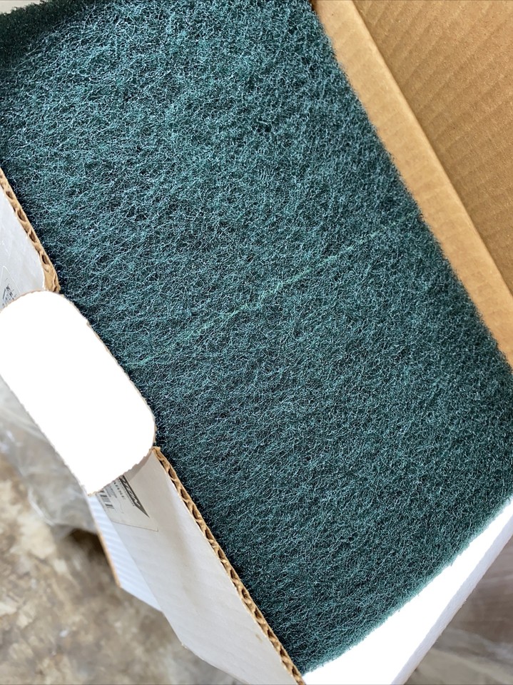 Norton Bear-Tex 59393 Clean & Scour Pad Course Grade Green 6" x 9" Qty ...